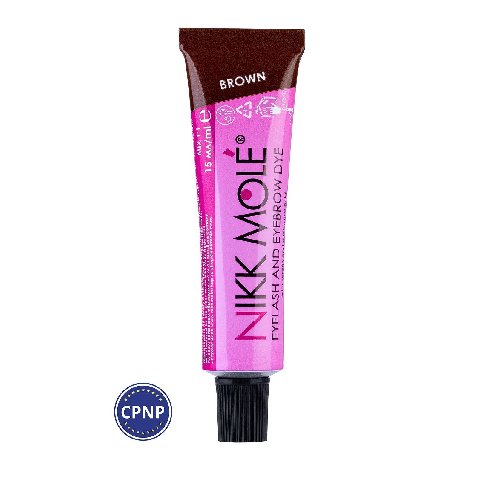 Eyebrow dye Brown Nikk Mole 15 ml NM-b/2 - meeteorabeauty.eu